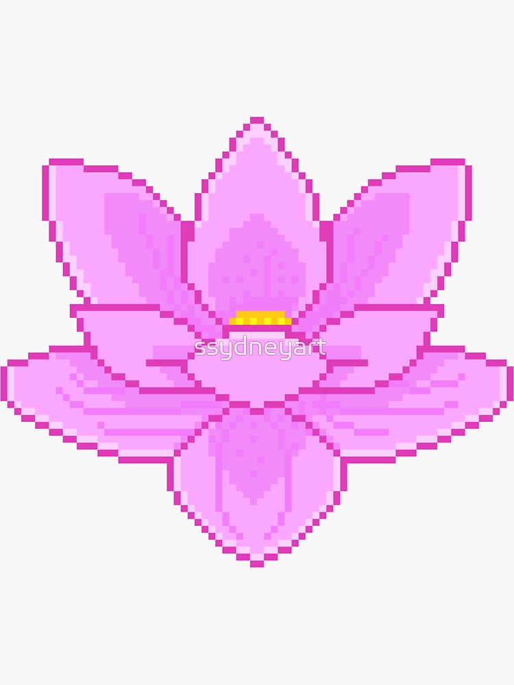 "Pixel Lotus" Sticker for Sale by ssydneyart | Redbubble