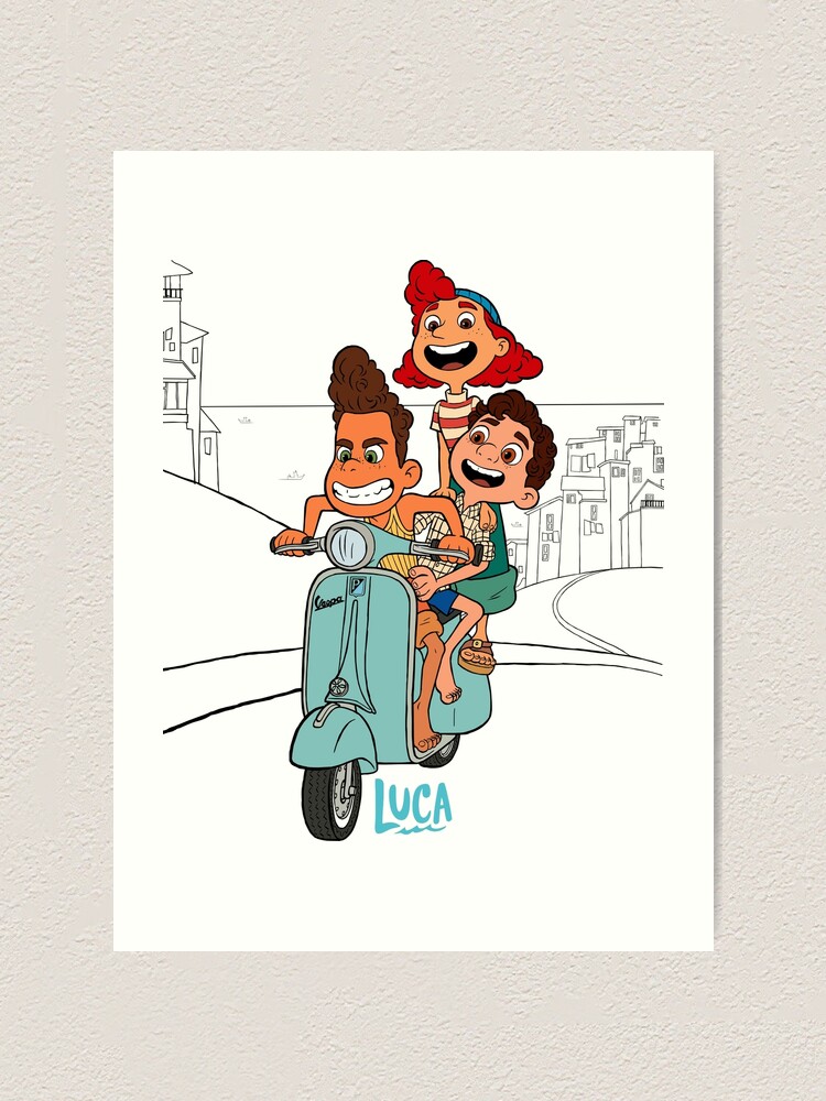 "Luca, Alberto and Giulia from Luca Pixar movie" Art Print by ...