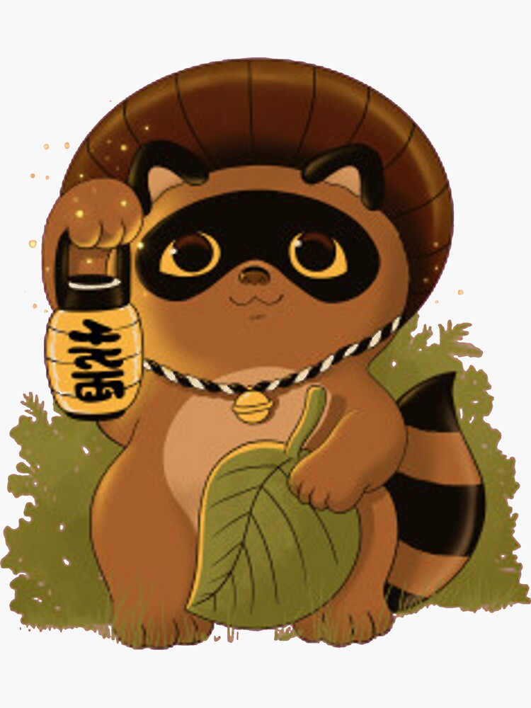 "Tanuki" Sticker for Sale by bektianaajmal | Redbubble