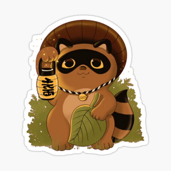 "Tanuki" Sticker for Sale by bektianaajmal | Redbubble