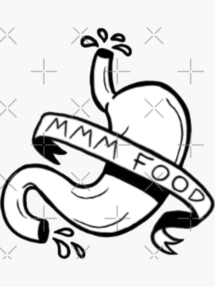 "Mmm food " Sticker for Sale by Diox-strangest | Redbubble