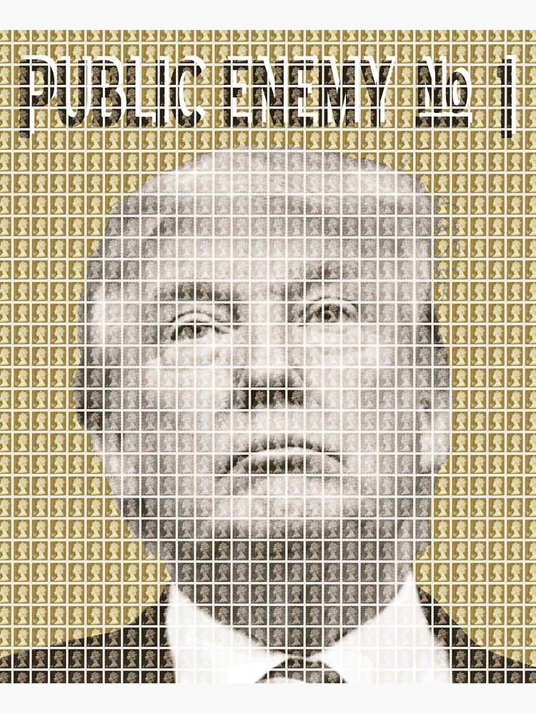 "Public Enemy Number One - Gold" Sticker by garyhogben | Redbubble