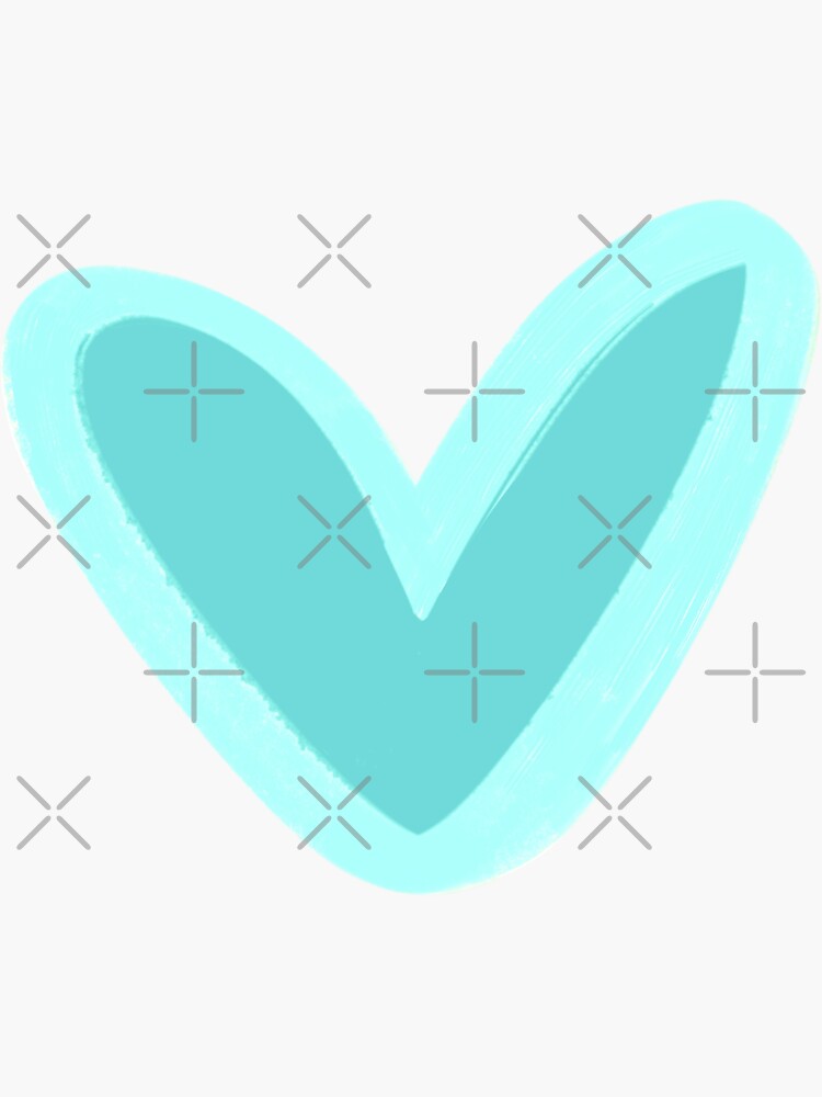 "Light Blue Heart (Pastel)" Sticker by Thank-Hue | Redbubble
