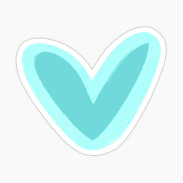 "Light Blue Heart (Pastel)" Sticker by Thank-Hue | Redbubble
