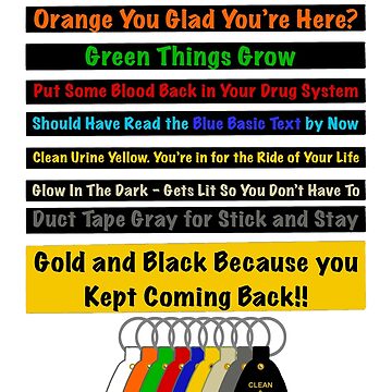 "Cleantime Countdown With Narcotics Anonymous Keytags" Sticker for Sale ...