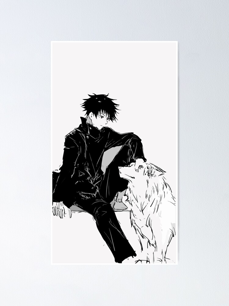 "fushiguro megumi with divine dog " Poster by thendral777 | Redbubble