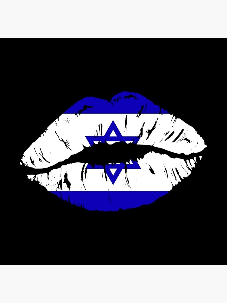 "Israel Flag Sexy Lips" Poster for Sale by hasamakum | Redbubble