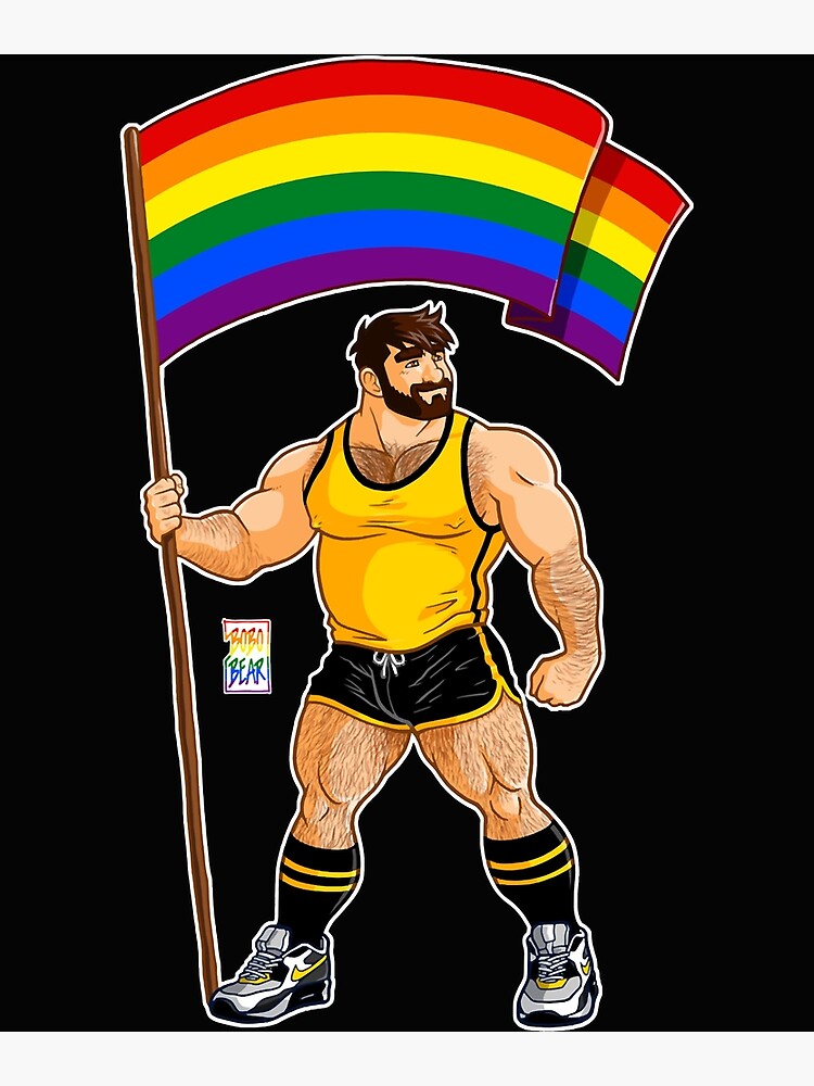 "ADAM LIKES PRIDE FLAG - YELLOW OUTFIT T-Shirt" Poster by hollopeter ...
