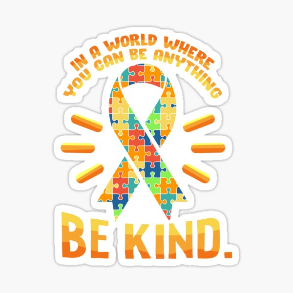 Sticker « Soyez gentil avec l'autisme TDAH Puzzle sur l'autisme », par ...