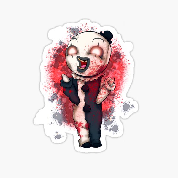 "Plushie Art the Clown terrifier movie halloween " Sticker for Sale by ...