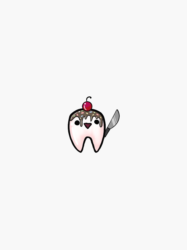 "Toothache: Discoloration" Sticker for Sale by SweetToothWorks | Redbubble