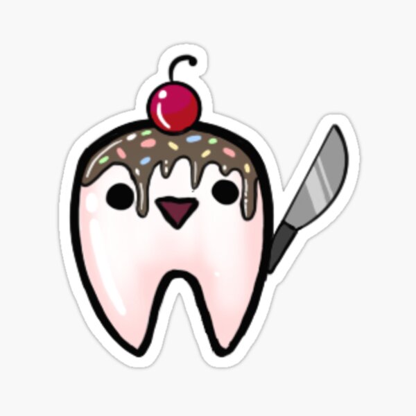 "Toothache: Discoloration" Sticker for Sale by SweetToothWorks | Redbubble