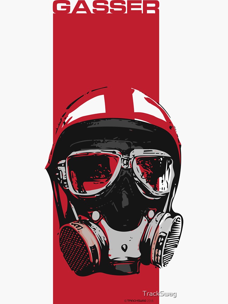 "Gasser-Red" Sticker for Sale by TrackSwag | Redbubble