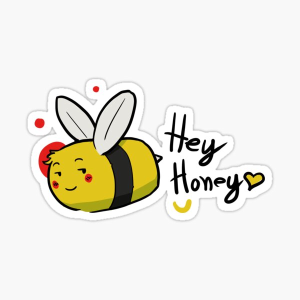 "cute flirty bee" Sticker by luc-at | Redbubble