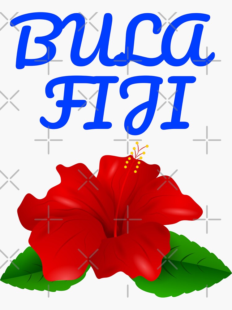"BULA FIJI |" Sticker for Sale by AVNI-ANAND | Redbubble