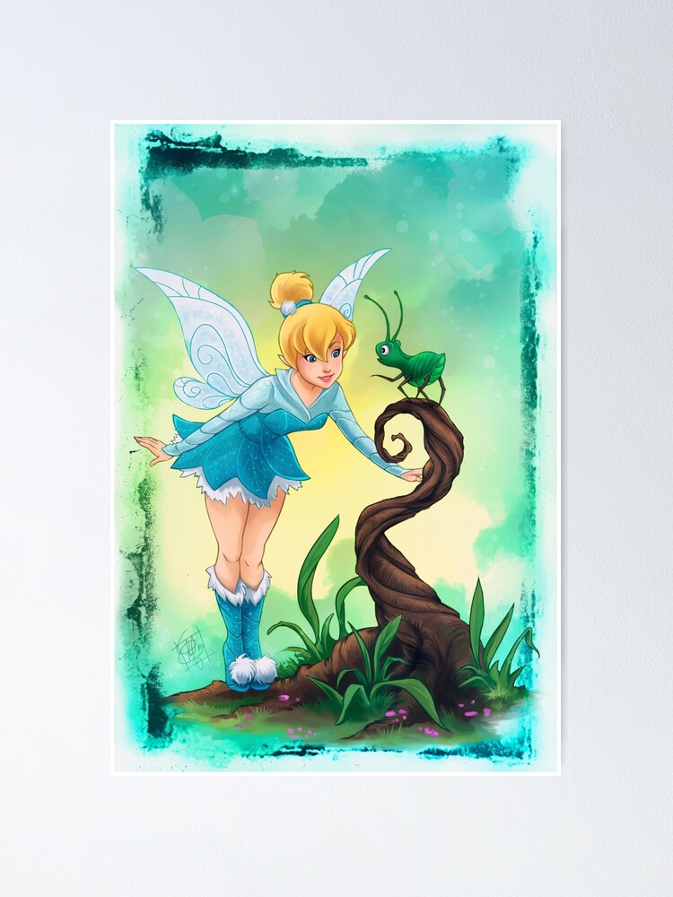 "Tinkerbell Blue Fairy" Poster by clefchan | Redbubble