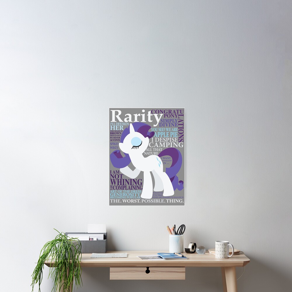 "The Many Words of Rarity" Poster by AssaultWithCake | Redbubble