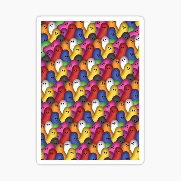 "Happy rainbow beans" Sticker for Sale by Reynaldo-Create | Redbubble