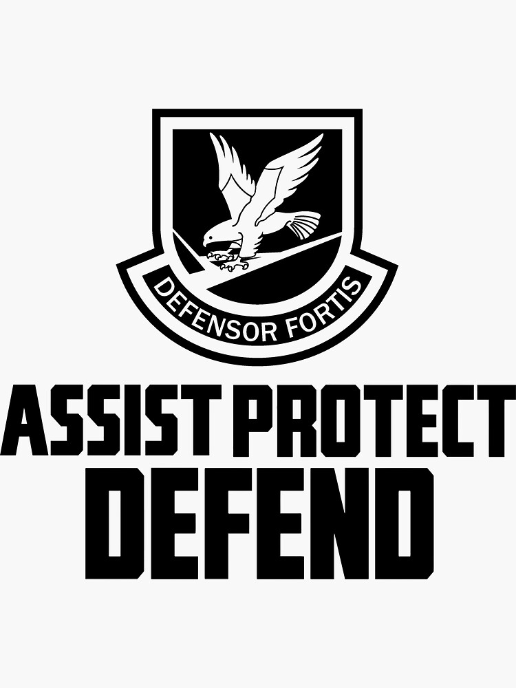 "Air Force Security Forces Defensor Fortis Veteran Skull" Sticker for ...