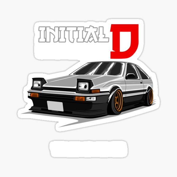 "AE86 Trueno Initial D" Sticker for Sale by Ryzdesain | Redbubble
