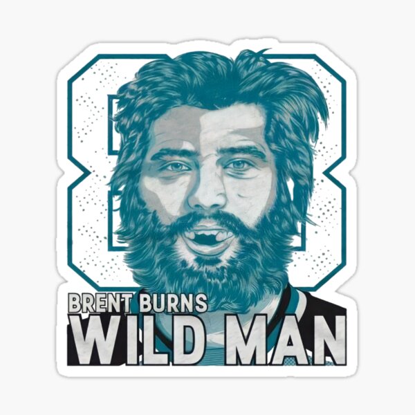 "Brent Burns wild man" Sticker for Sale by Simo-Sam | Redbubble