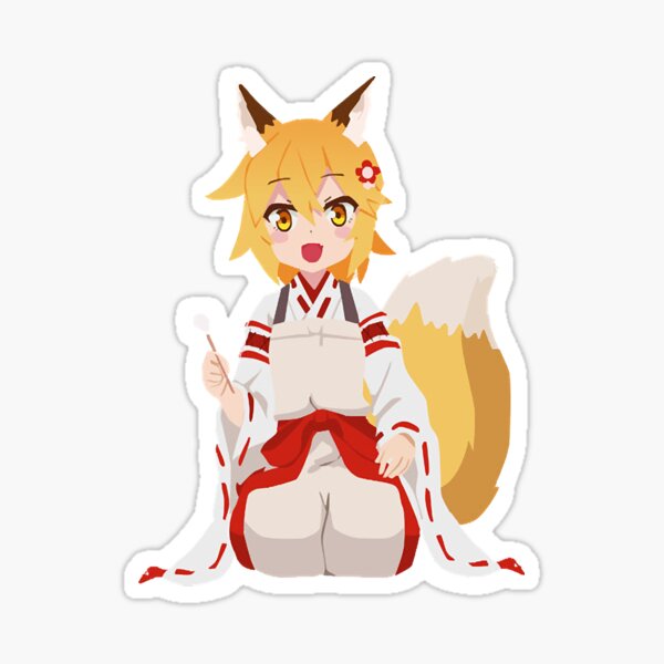 "Sewayaki Kitsune no Senko-san Anime " Sticker for Sale by Urrutia1988 ...