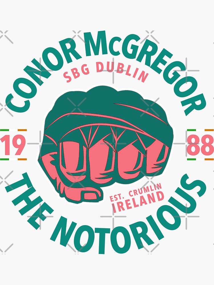 "Conor McGregor - The Notorious" Sticker for Sale by MMATee | Redbubble