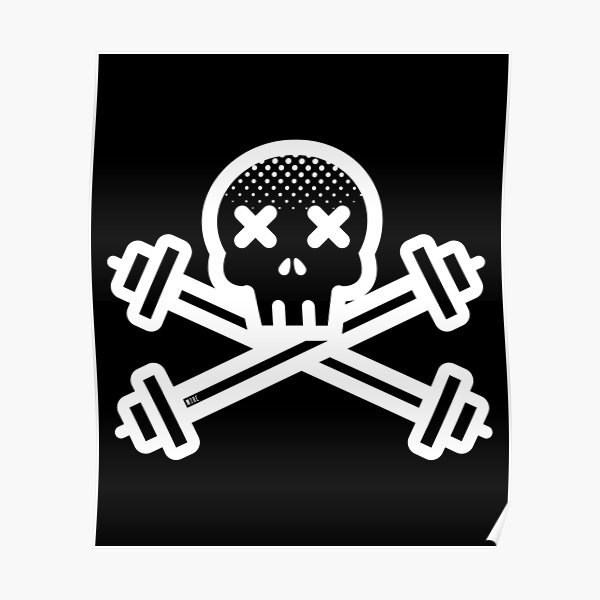 "WORKOUT PIRATE FLAG BODYBUILDING // WORKOUT" Poster for Sale by MORE ...