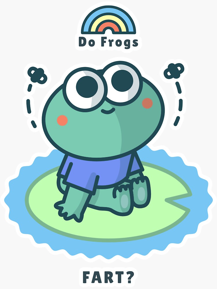 "Do Frogs FART?" Sticker for Sale by nona003 | Redbubble