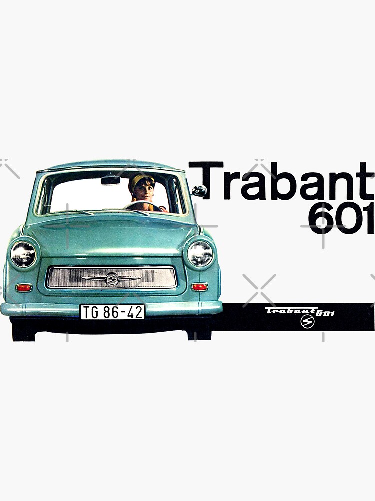 "TRABANT 601 - ADVERT" Sticker by ThrowbackM3 | Redbubble