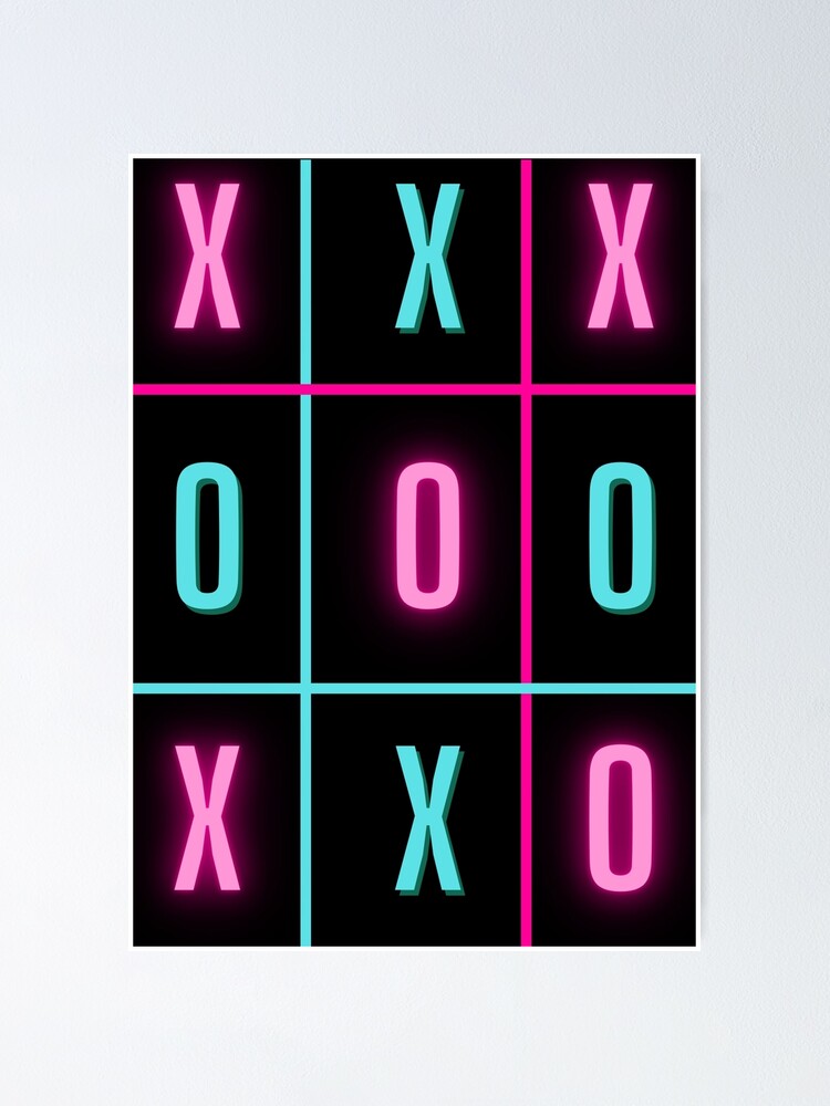 "Tic Tac Toe Poster" Poster for Sale by Zee4756 | Redbubble