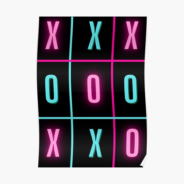 "Tic Tac Toe Poster" Poster for Sale by Zee4756 | Redbubble