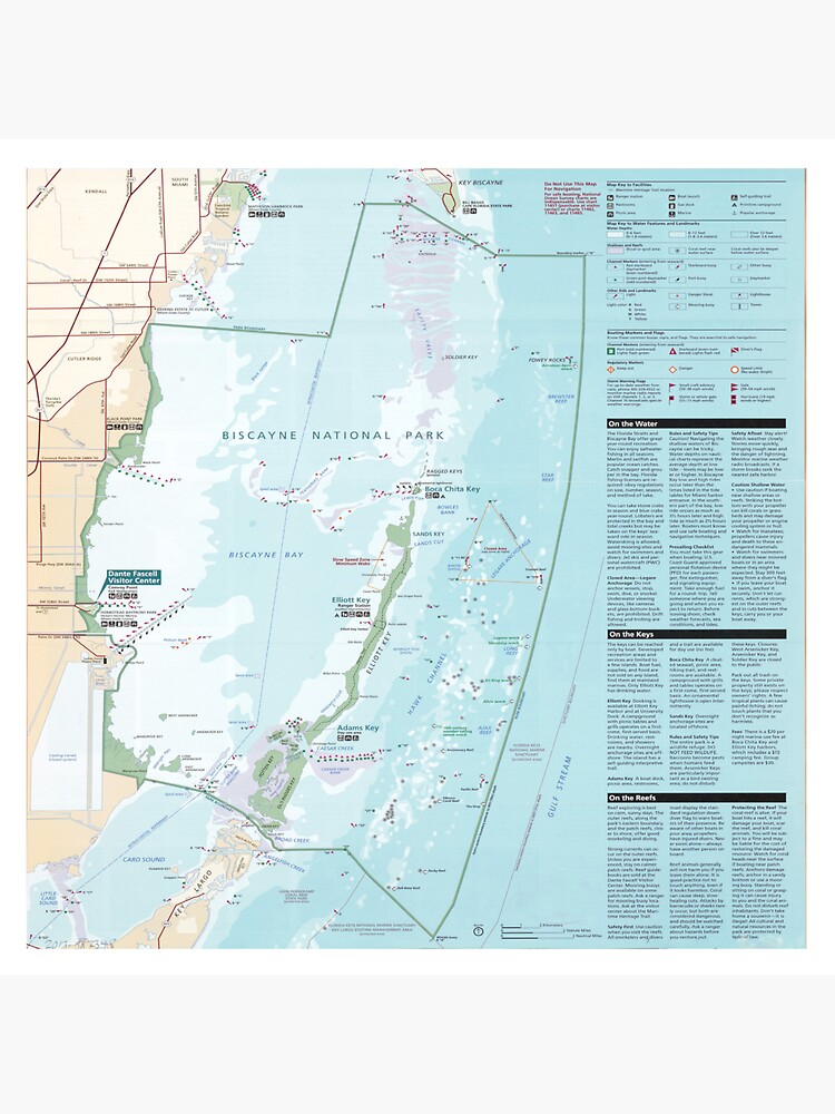 "Biscayne National Park Map (2011) Florida Nature Preserve Atlas ...