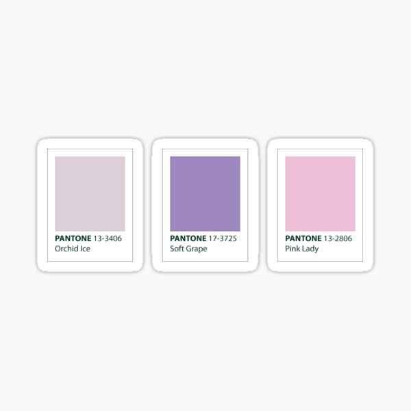 "purple pantone color squares" Sticker for Sale by laineymarie | Redbubble