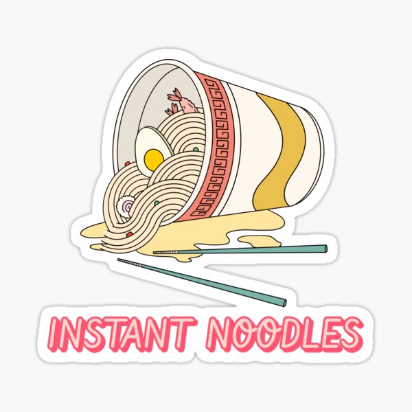 "INSTANT NOODLES" Sticker for Sale by VERSESAPPRELS | Redbubble