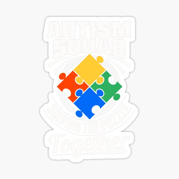 "Autism Awareness Squad Solving Puzzle Together Cute Autistic Crew ...