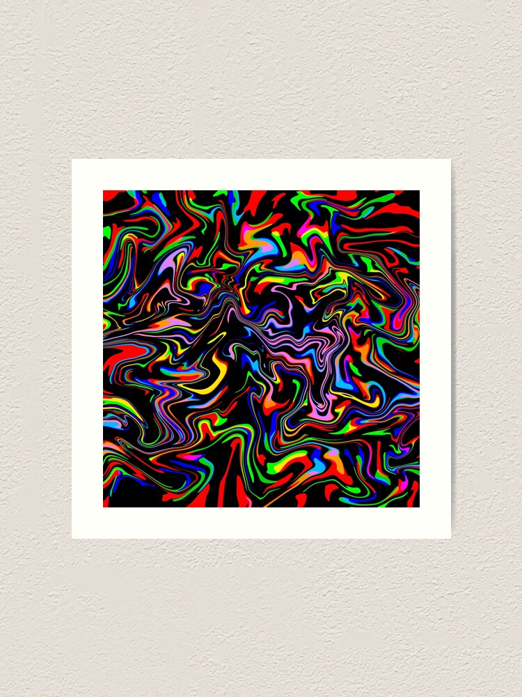 Lámina artística «¡Ranura tu cuerpo! Arte fluido del color del arco ...