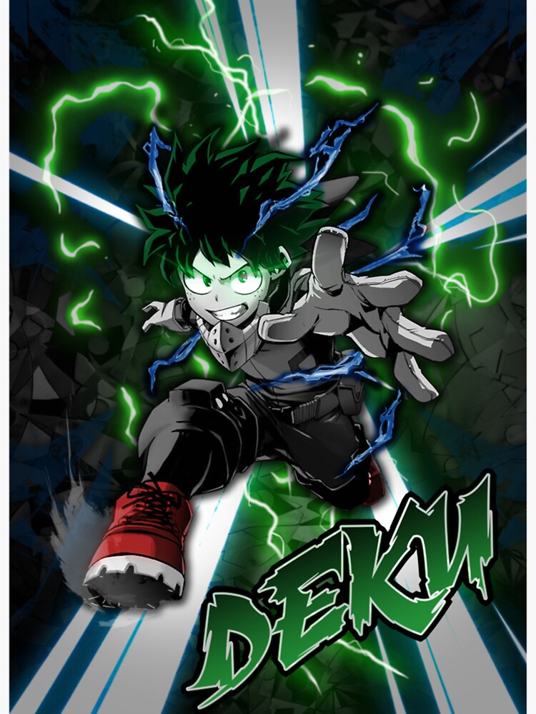 "Deku VI In Rectangle Hero Academia| Perfect Gift" Sticker for Sale by ...