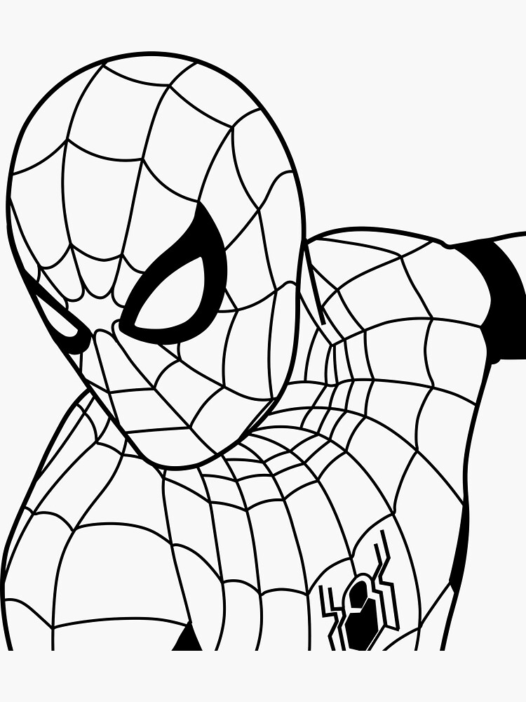 "Man Spider Outline" Sticker for Sale by JCalvert-Design | Redbubble