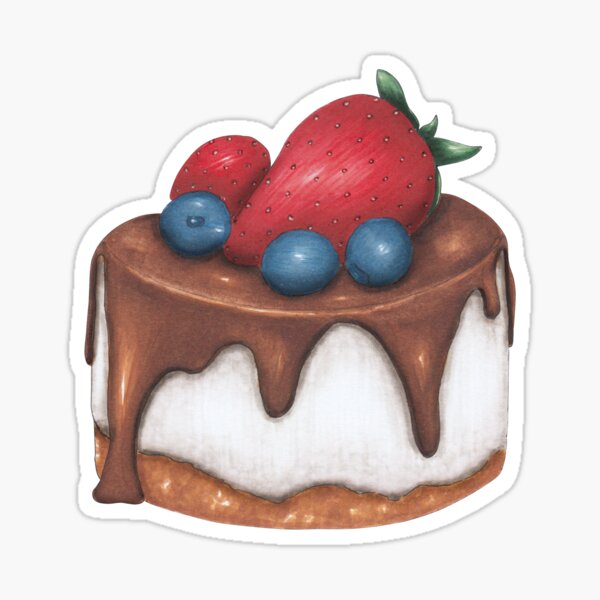 "Cheesecake" Sticker for Sale by NiksyDesign | Redbubble