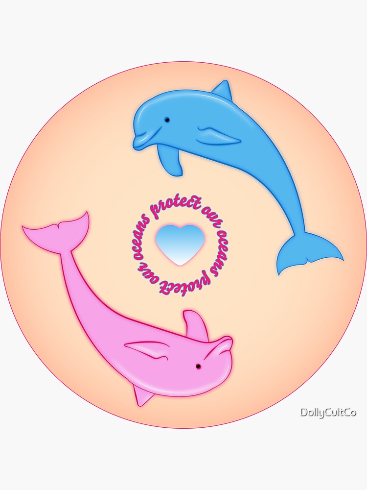 "Dolphin Twins " Sticker by DollyCultCo | Redbubble