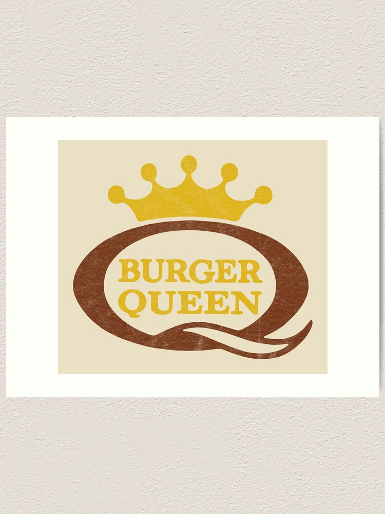 "Retro Burger Queen 1970s Fast Food Restaurant" Art Print by turboglyde ...