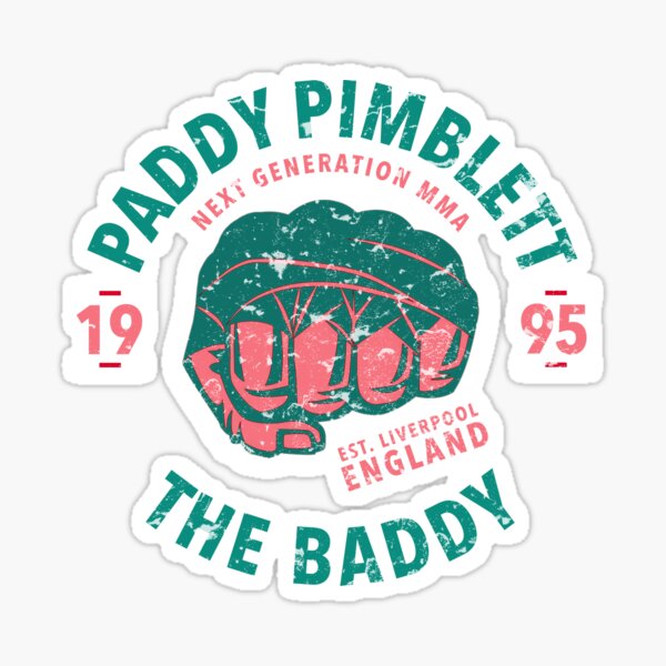 "Paddy Pimblett - The Baddy - Distressed Style" Sticker for Sale by ...