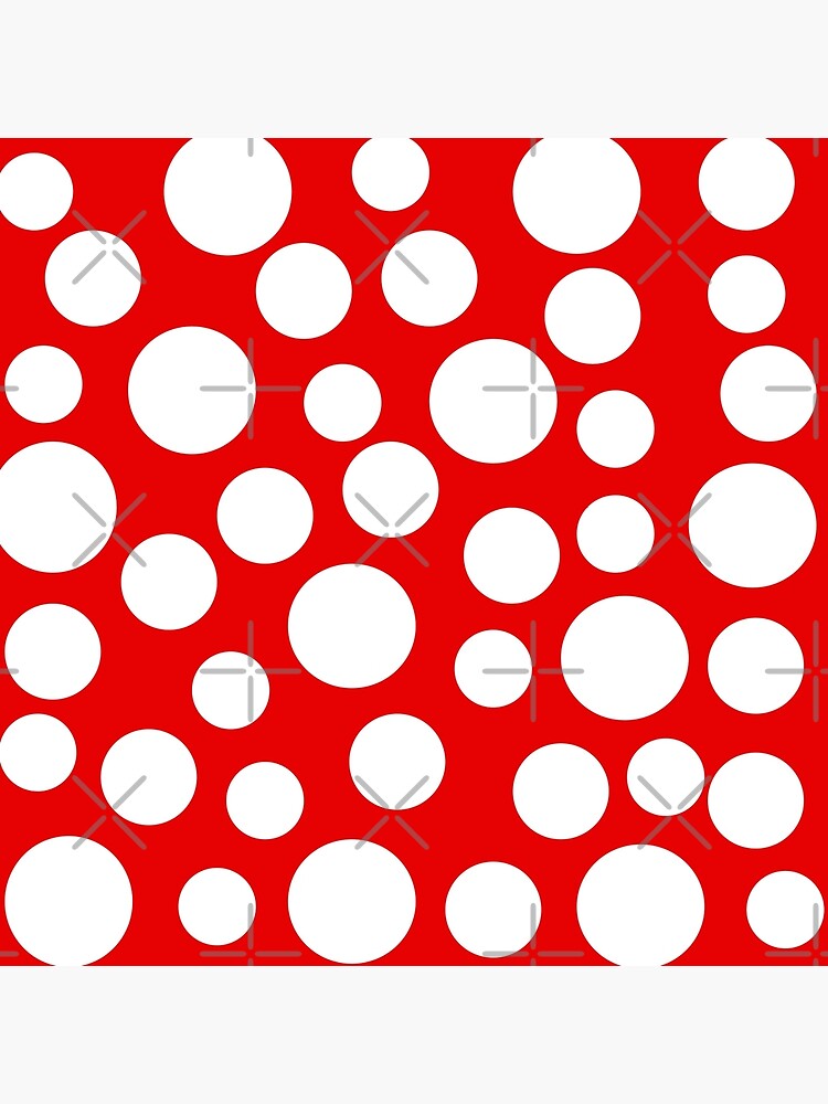 "Simple Circle Dot Pattern White on Red" Throw Pillow by Cultradesign ...