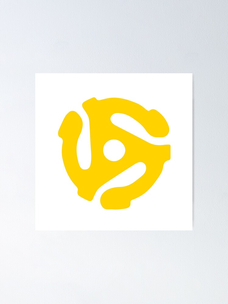 "45 Record Adapter Yellow - Vinyl Lover" Poster for Sale by OddPop ...