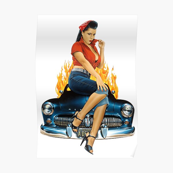 "Mercury Rising Pin Up Design" Poster von UncleHenry | Redbubble
