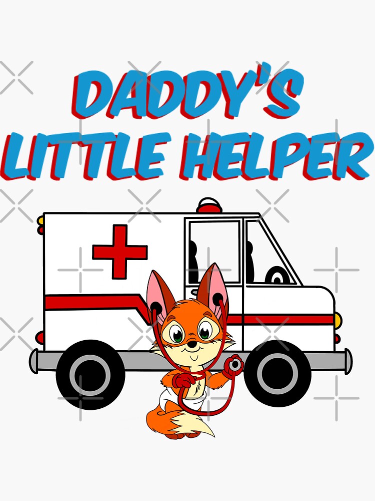 "Daddy’s Little Helper" Sticker for Sale by DiaperedFancy | Redbubble