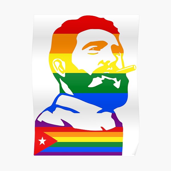 Póster «Silueta de orgullo de Fidel Castro con bandera» de RevolutionToday | Redbubble