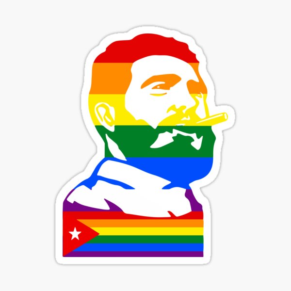 "Fidel Castro Pride Silhouette With Flag" Sticker by RevolutionToday ...