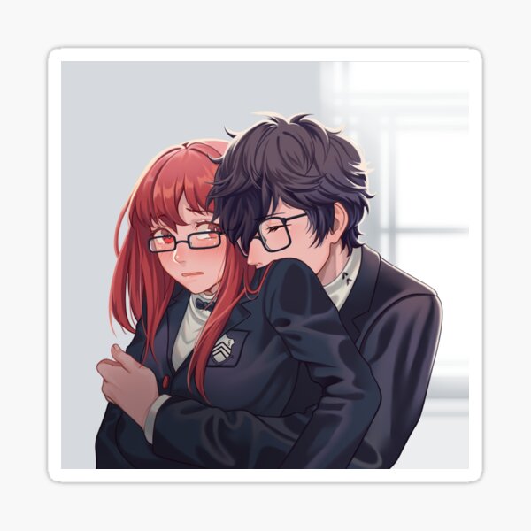 "Ren Amamiya x Sumire Yoshizawa hug" Sticker for Sale by Yura-s-arts ...